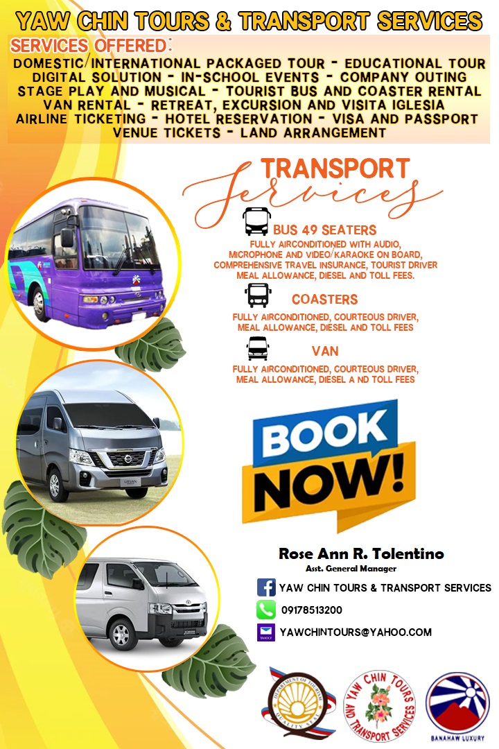 Car/Van/Bus Rental – Yaw Chin Tours & Transport Services Inc.